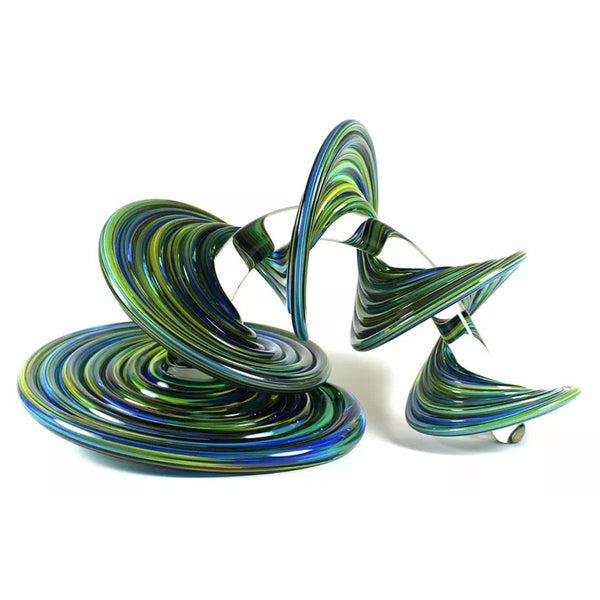 Heechee Sculpture - Clear/Blue Yellow - An American Craftsman