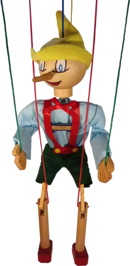Pinnochio Marionette Wooden Puppet - An American Craftsman