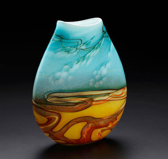 Small Landscape Pouch Vase - An American Craftsman